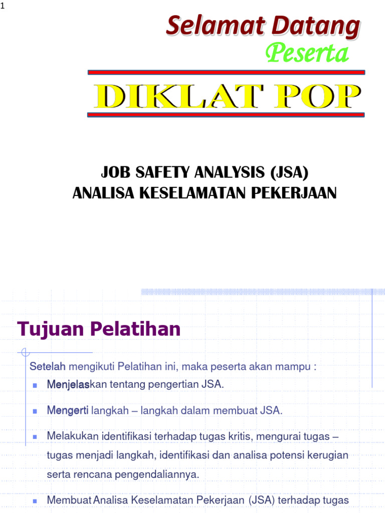 Job Safety Analys (JSA) - Update - 20des | PDF | Bisnis