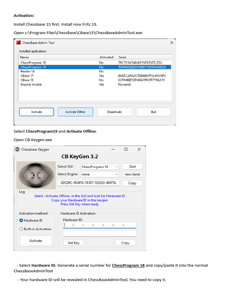 Fritz 19 Activation With Chessbase 15 | PDF