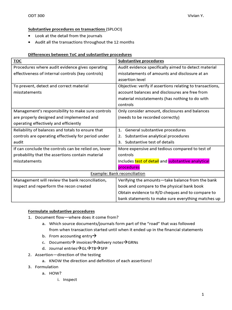 Substantive Procedures on Transactions | PDF | Paycheck | Audit Substantive Procedures on Transactions | PDF | Paycheck | Audit