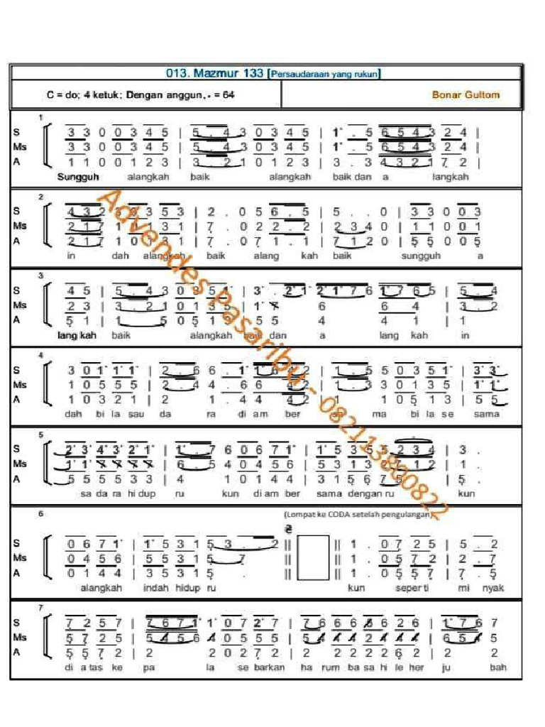 mazmur 133 (1) | PDF