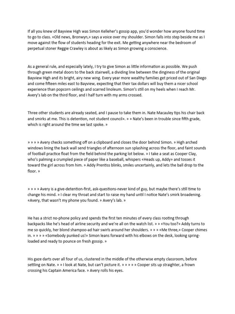 One Of Us Is Lying | PDF