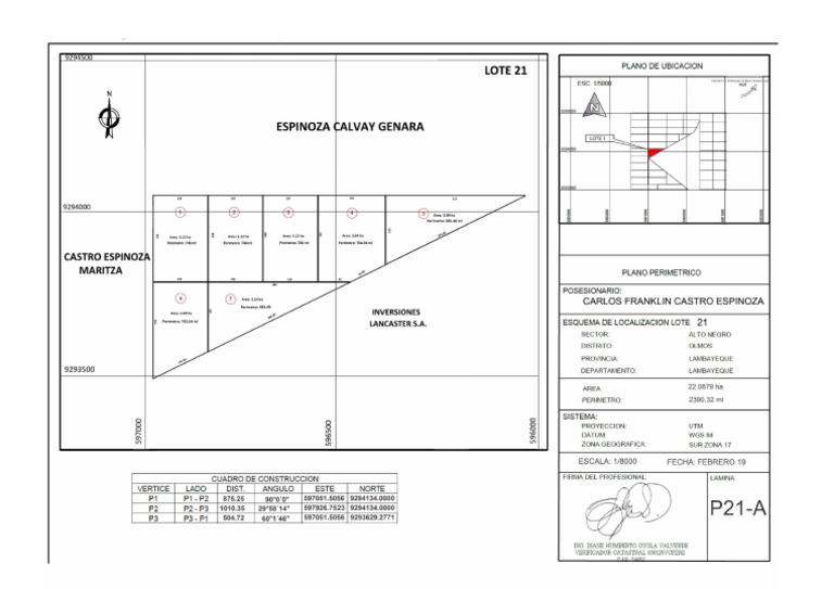 Plano Lote 21 Word | PDF