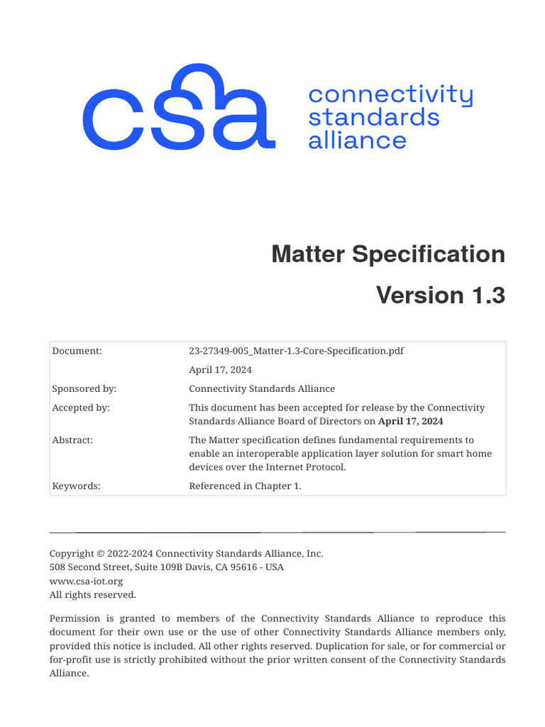 Matter 1.3 Core Specification | Download Free PDF | Cryptography