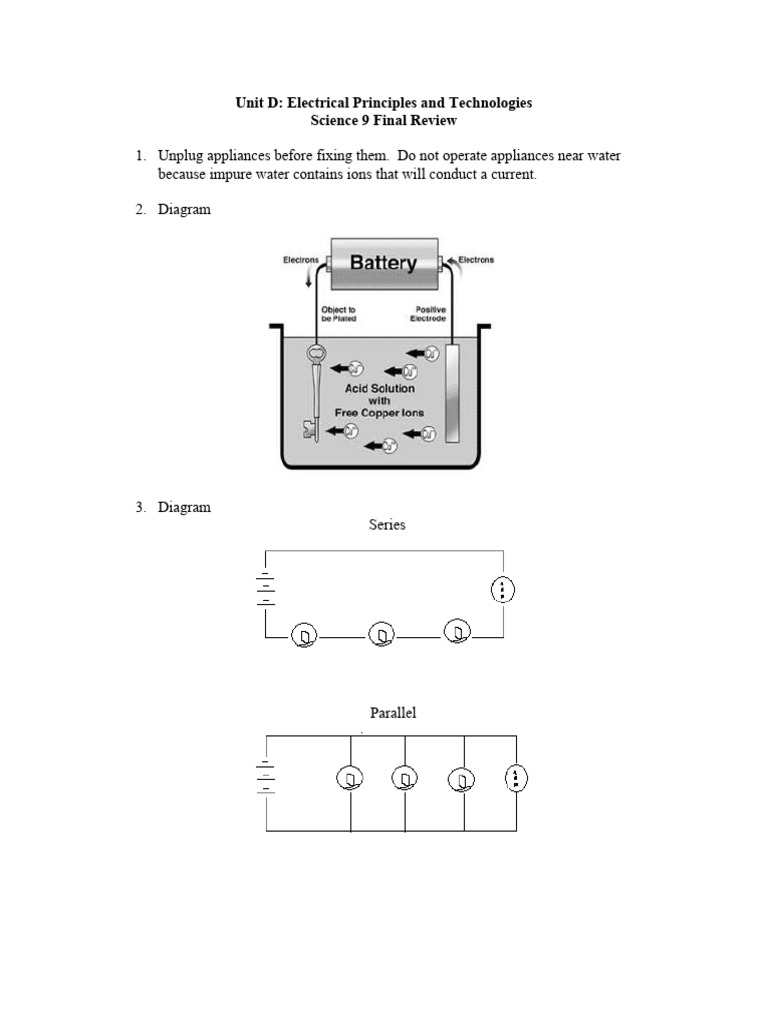 unit-d-review_key__ | PDF | Electricity | Electron