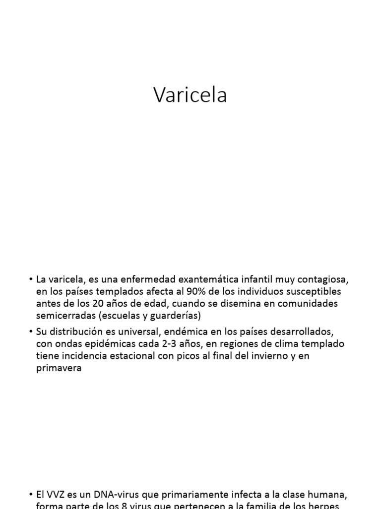 Varicela | PDF | Ciencias de la Salud | Enfermedades y trastornos