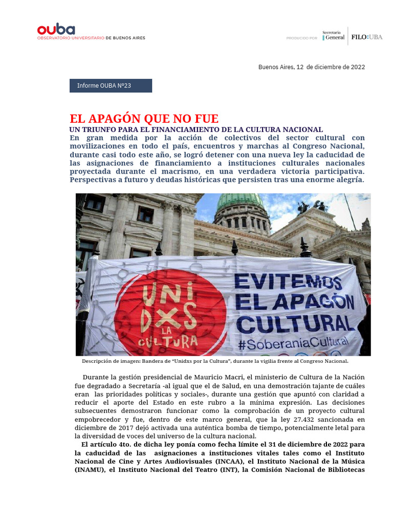 Ouba Nro. 23 - El Apagon Que No Fue | PDF | Mauricio Macri | Estado ...