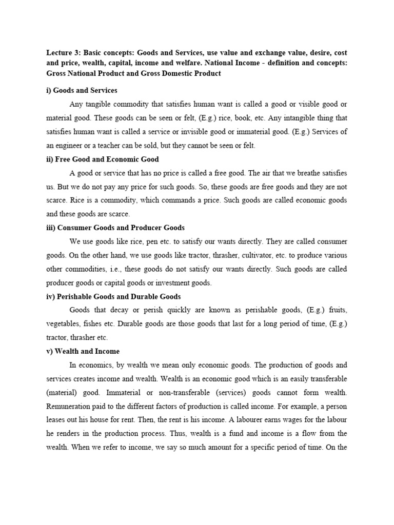 Lecture 3 ADD | Download Free PDF | Measures Of National Income And ...