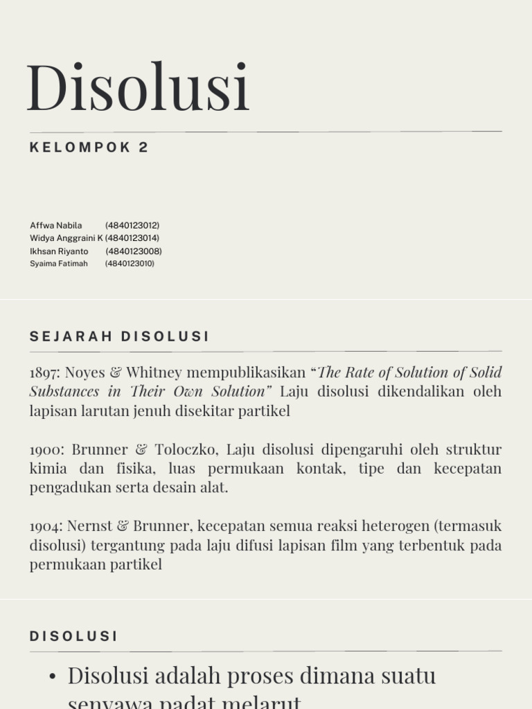 DISOLUSI | PDF | Kesehatan Holistik