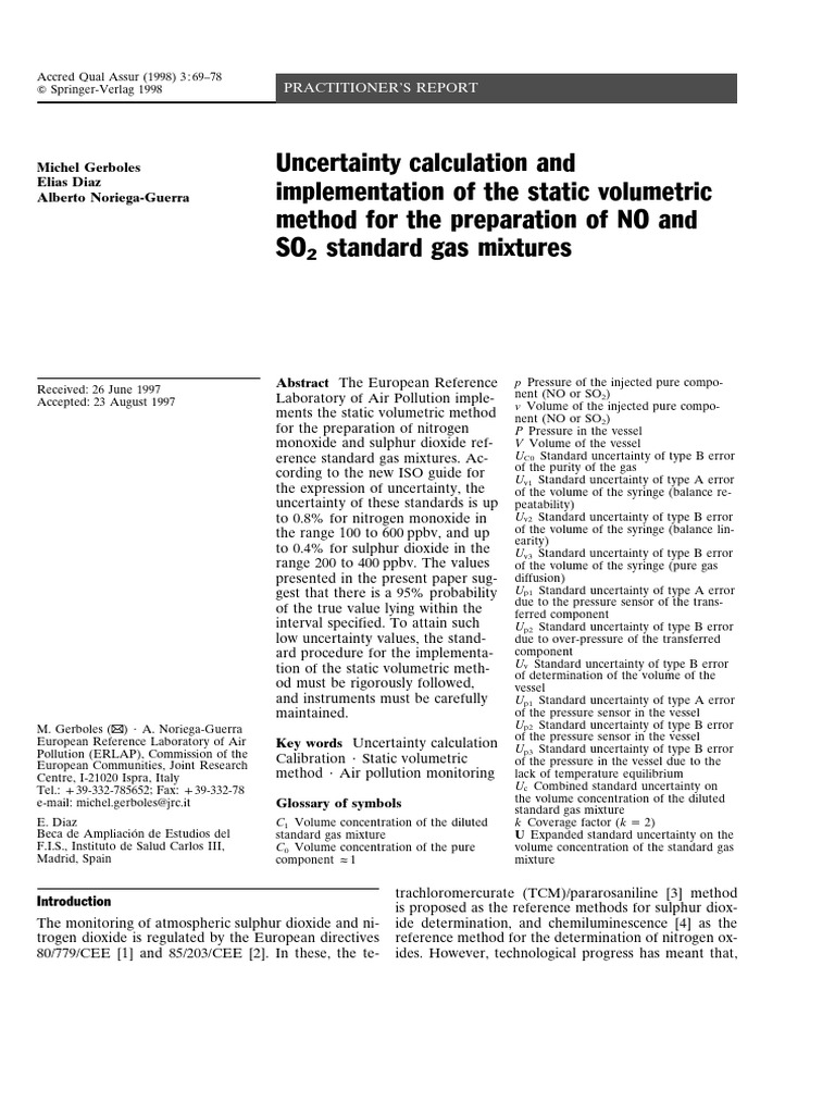 Uncertainty Calculation and Implementati | PDF | Metrology