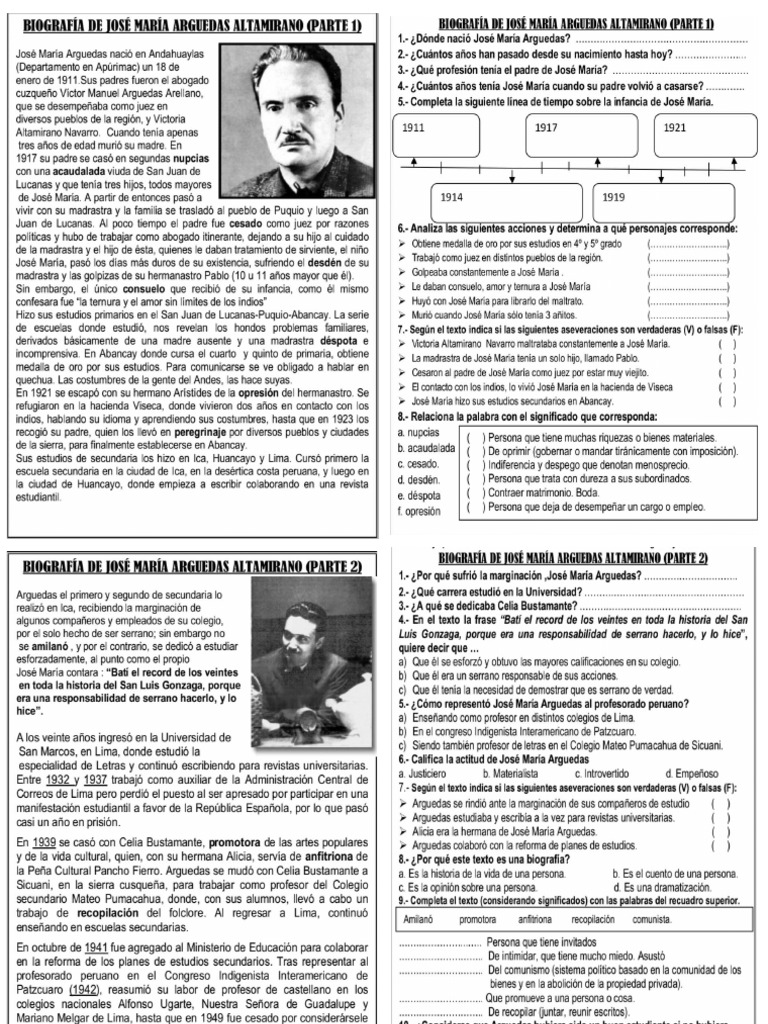 Biografia Jose Maria Arguedas | PDF