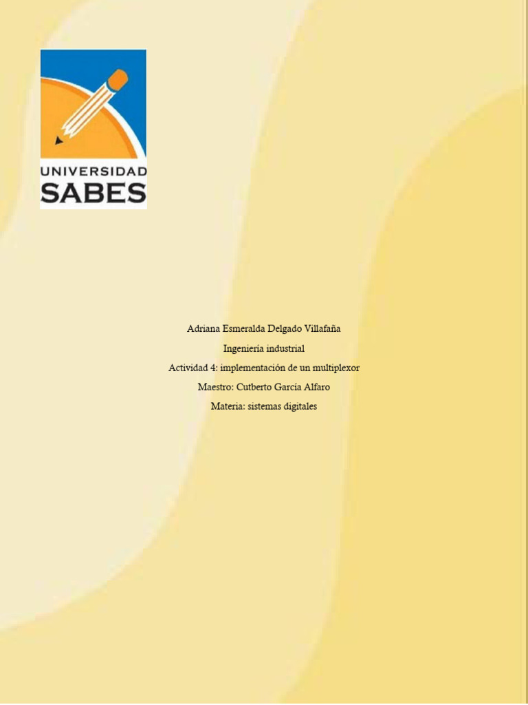 Actividad 4 Implementacion de Un Multiplexor | PDF