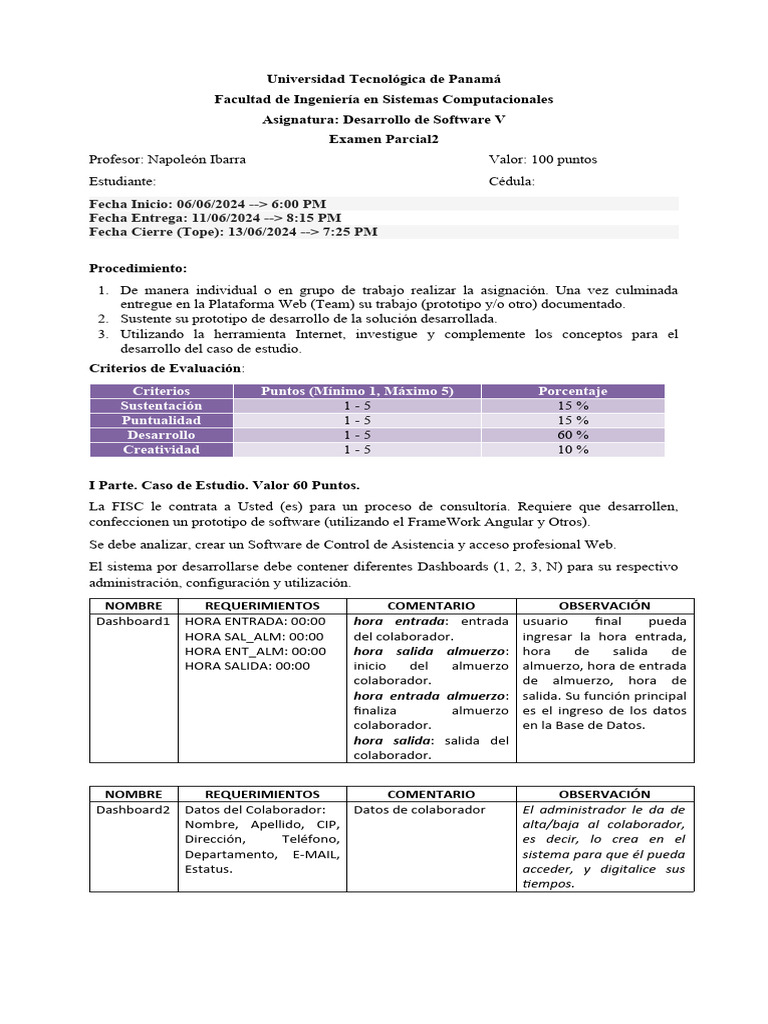 Examen Parcial2 | PDF | Tecnologías de la información | Ingeniería de software