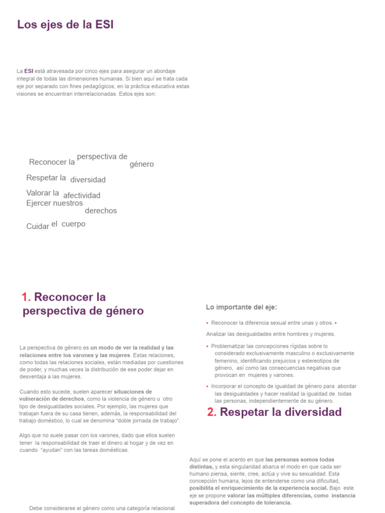Esi Los Ejes de La Esi | Descargar gratis PDF | Género | Estudios de género