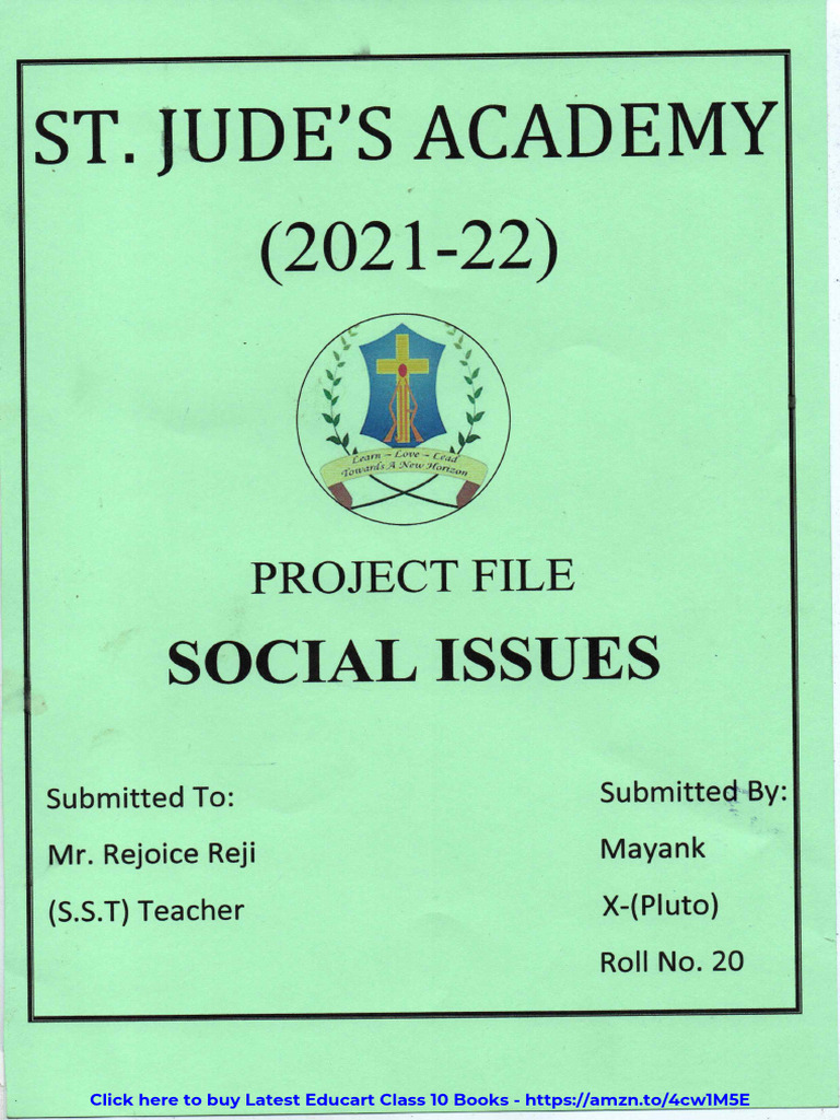 Class 10 Project on Social Issues 2 | PDF