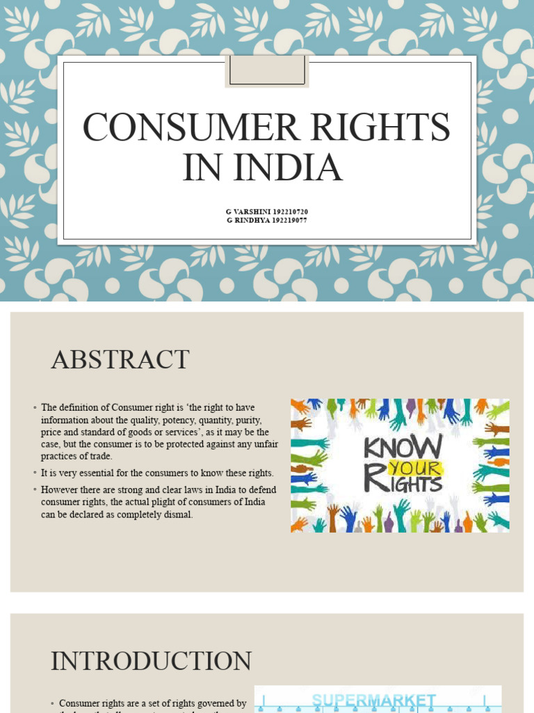 Consumer Rights in India | PDF