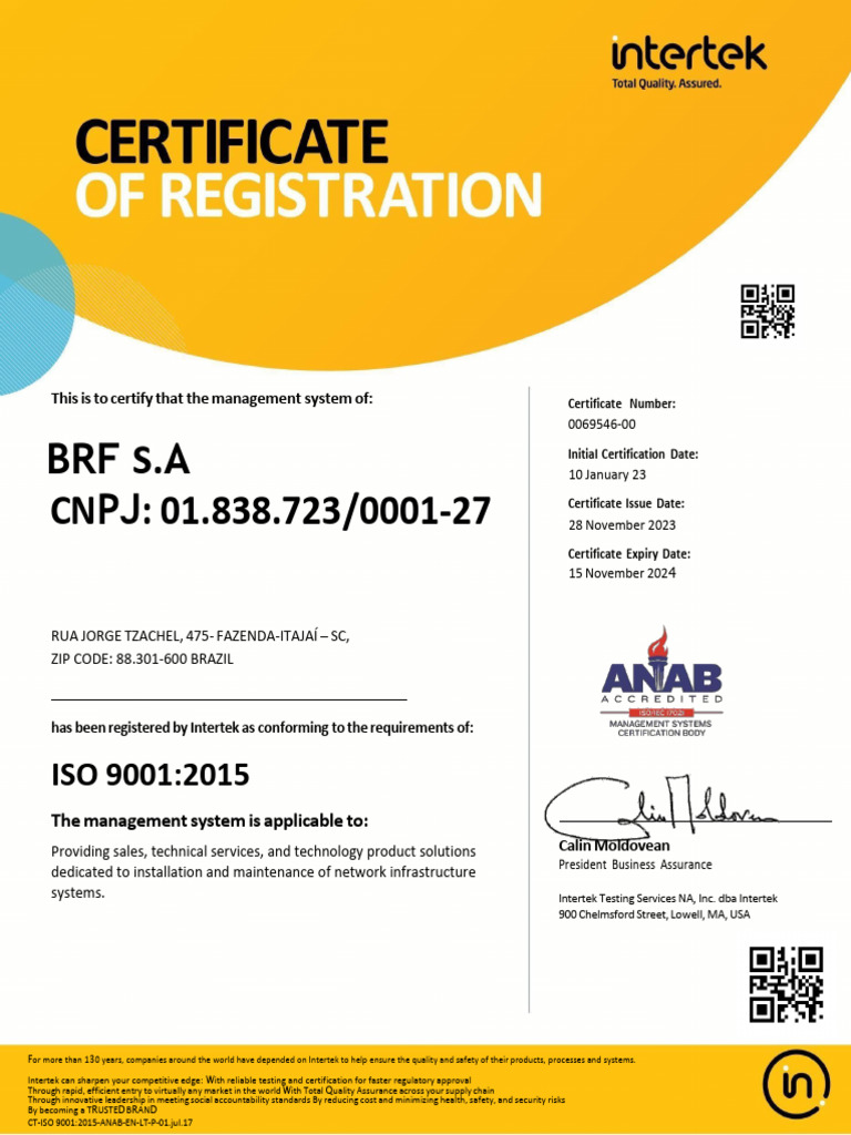 0069546-00 Quality Assurance | PDF | Safety | Iso 9000