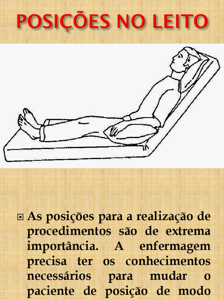 Posições no leito | PDF | Especialidades médicas | Medicina Clínica