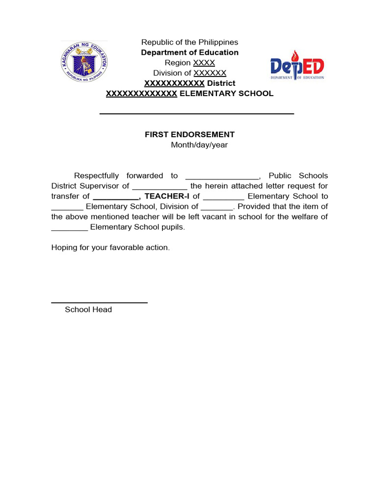 Teacher Transfer Request Process | PDF
