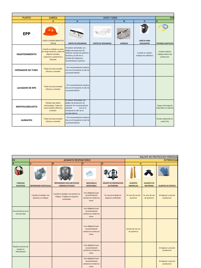 Ejemplo MATRIZ DE EPP | PDF