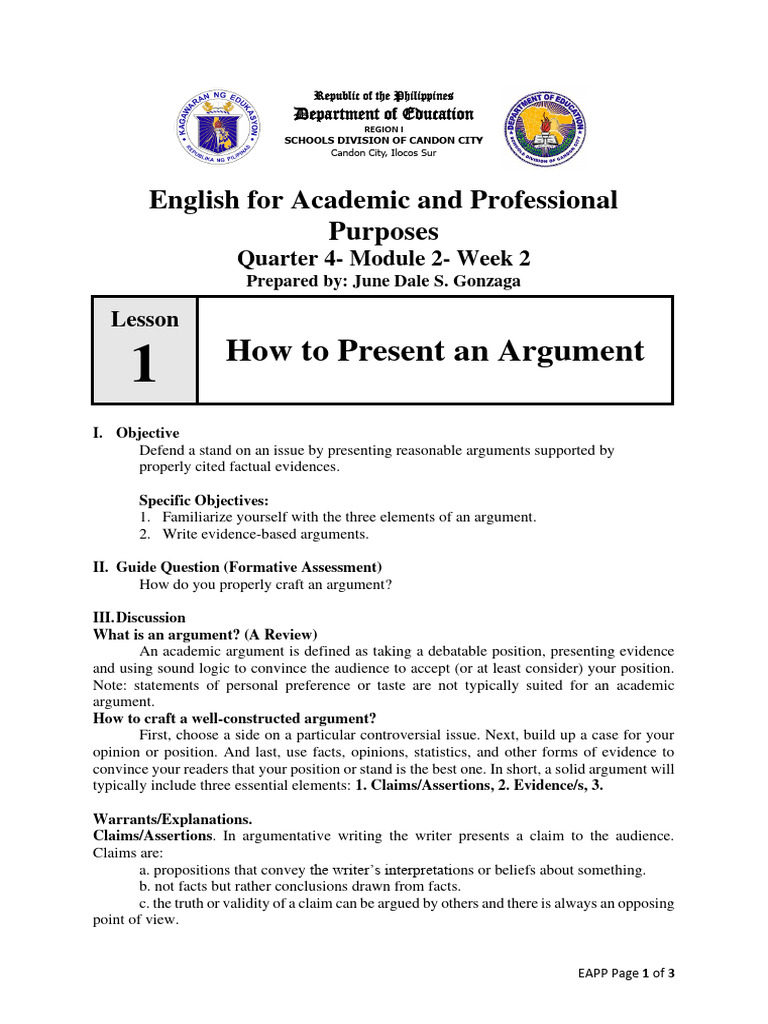 Crafting Evidence-Based Arguments | PDF | Argument | Evidence