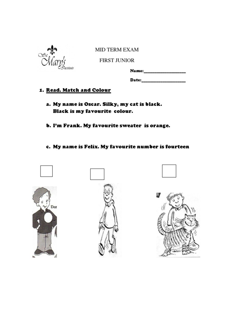 Junior Midterm Exam Practice Guide | PDF | Room | Decorative Arts