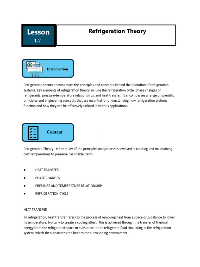 Day 7 Refrigeration Theory Module Download Free Pdf Refrigeration