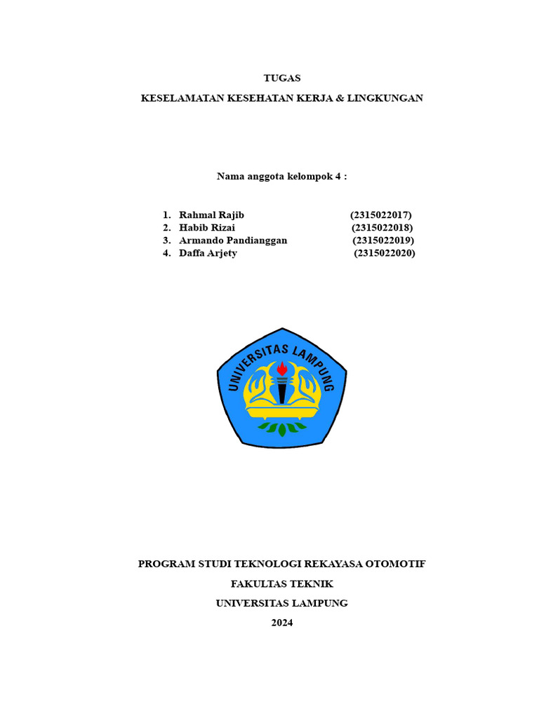 Tugas K3l Kelompok 4 Pdf