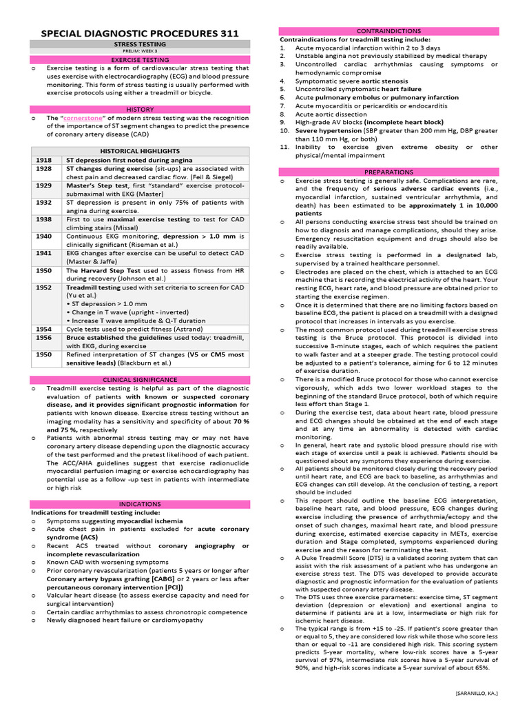 SPDX Week 3 - Stress Testing | PDF | Coronary Artery Disease ...
