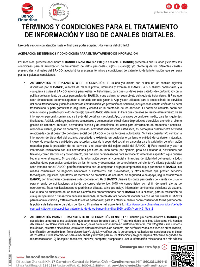 Terminos y Condiciones Solicitud Producto Nuevo | PDF | Bancos | Contraseña