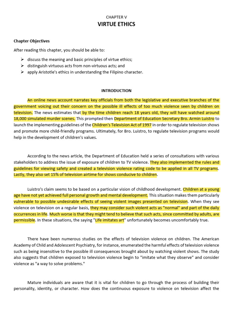 Lesson 10 Virtue Ethics Pdf Happiness Virtue