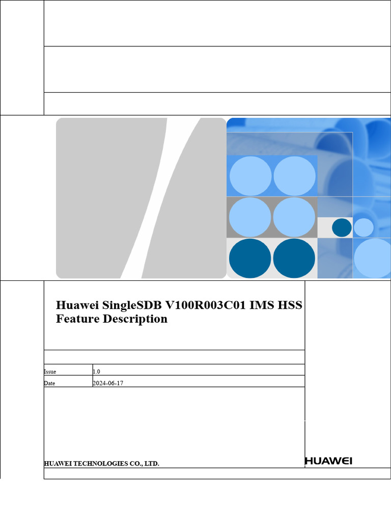 Huawei SingleSDB V100R003C01 IMS HSS Feature Description | PDF | Ip ...