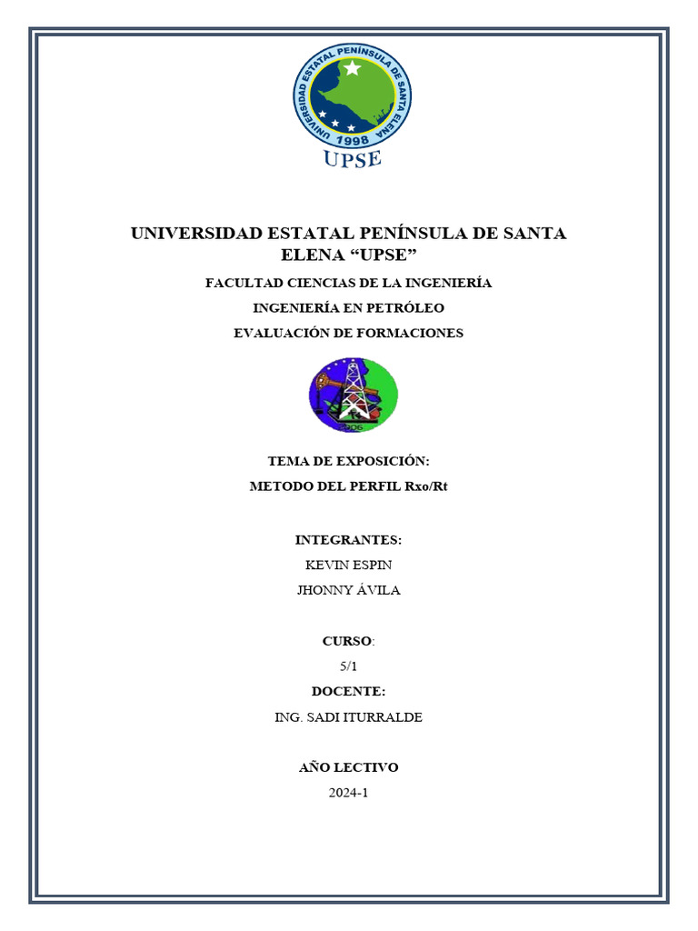 METODO Rxo-Rt Evaluación de Formaciones | PDF | Petróleo | Agua