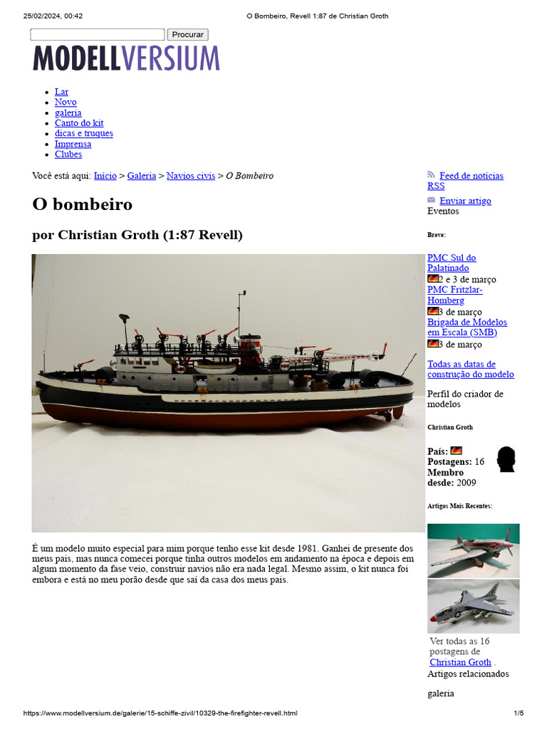 O Bombeiro, Revell 1 - 87 de Christian Groth | PDF