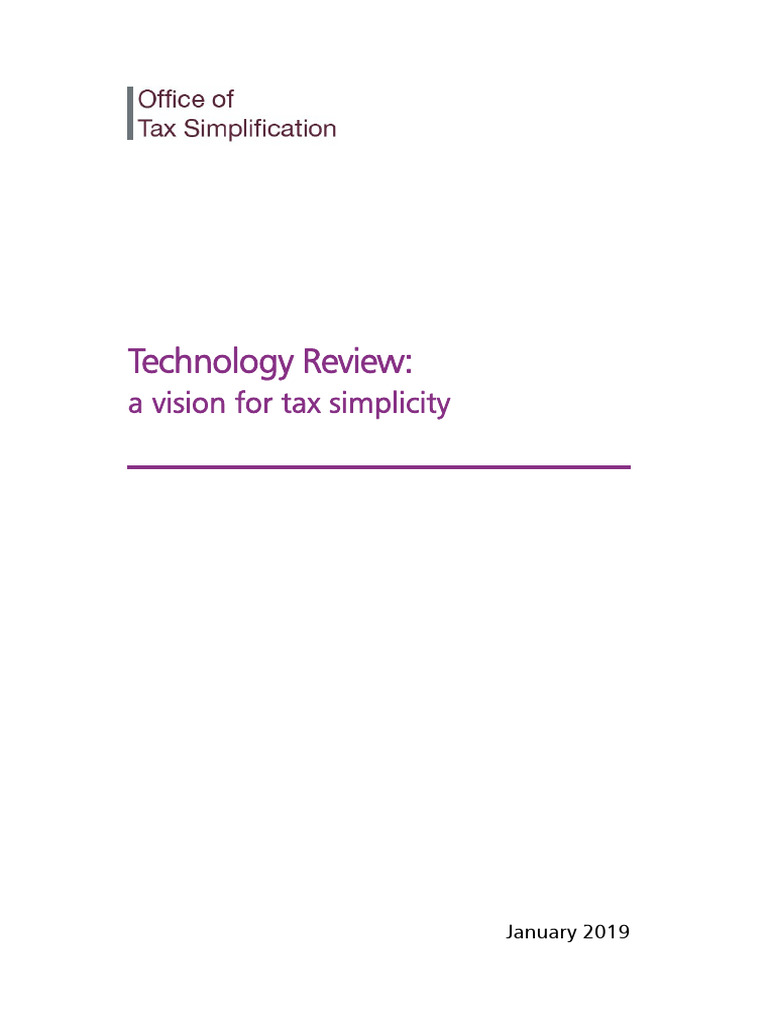 OTS Technology Paper Jan 19 | PDF | Taxes | Privacy
