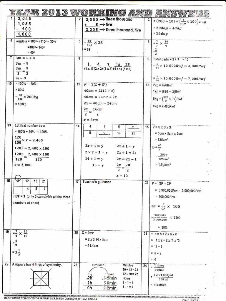 Mathematic P6 2013 - 0001 | PDF