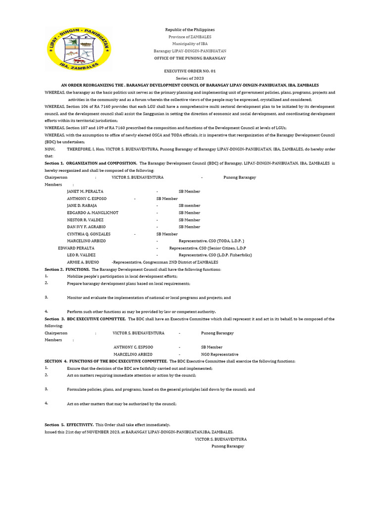 Barangay Development Council | PDF | Government | Justice