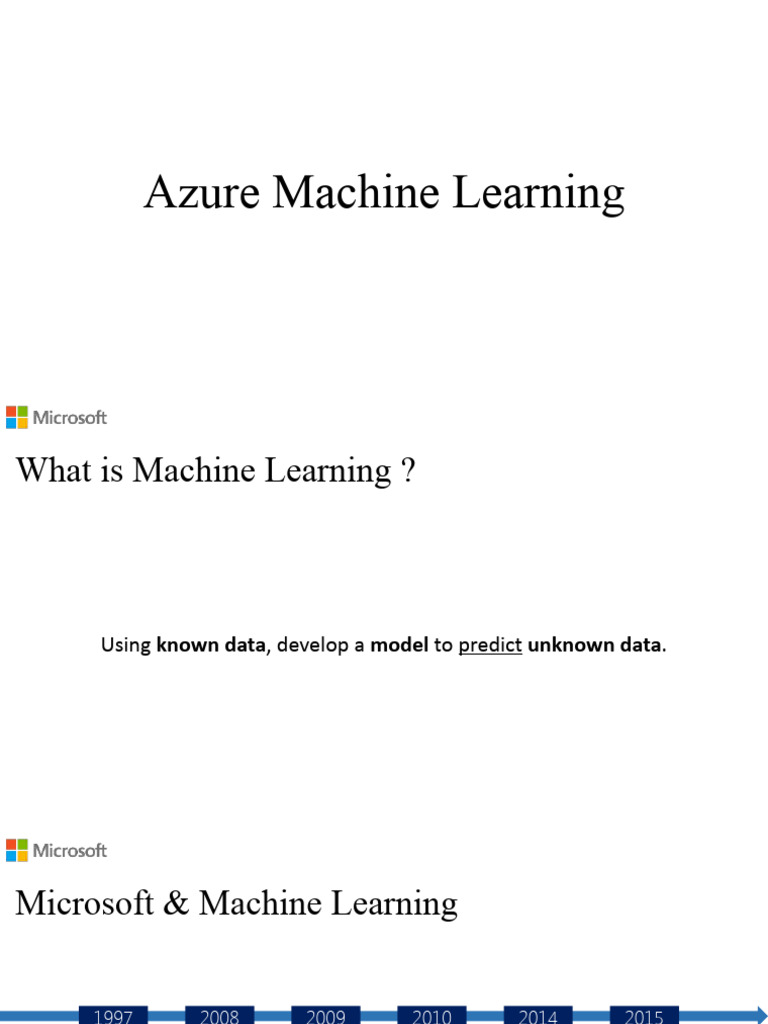 Azure Machine Learning Overview | PDF | Machine Learning | Statistical Classification