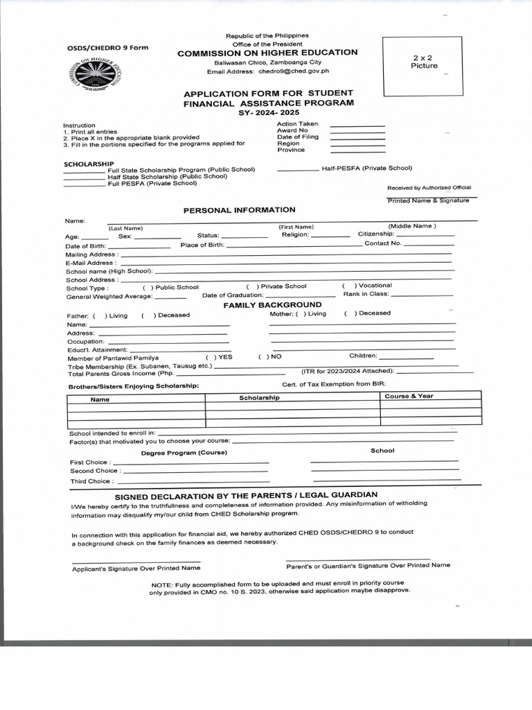 Financial Assitance Program | PDF