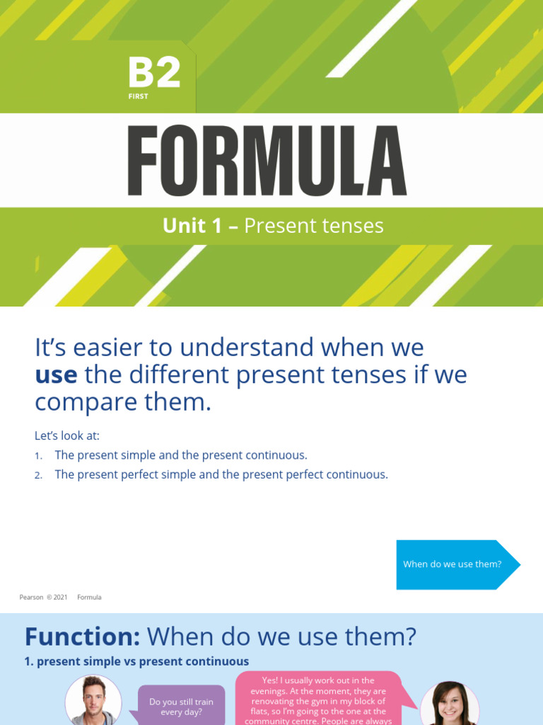 B2_U1 Present Tenses | PDF | Verb | Grammatical Tense