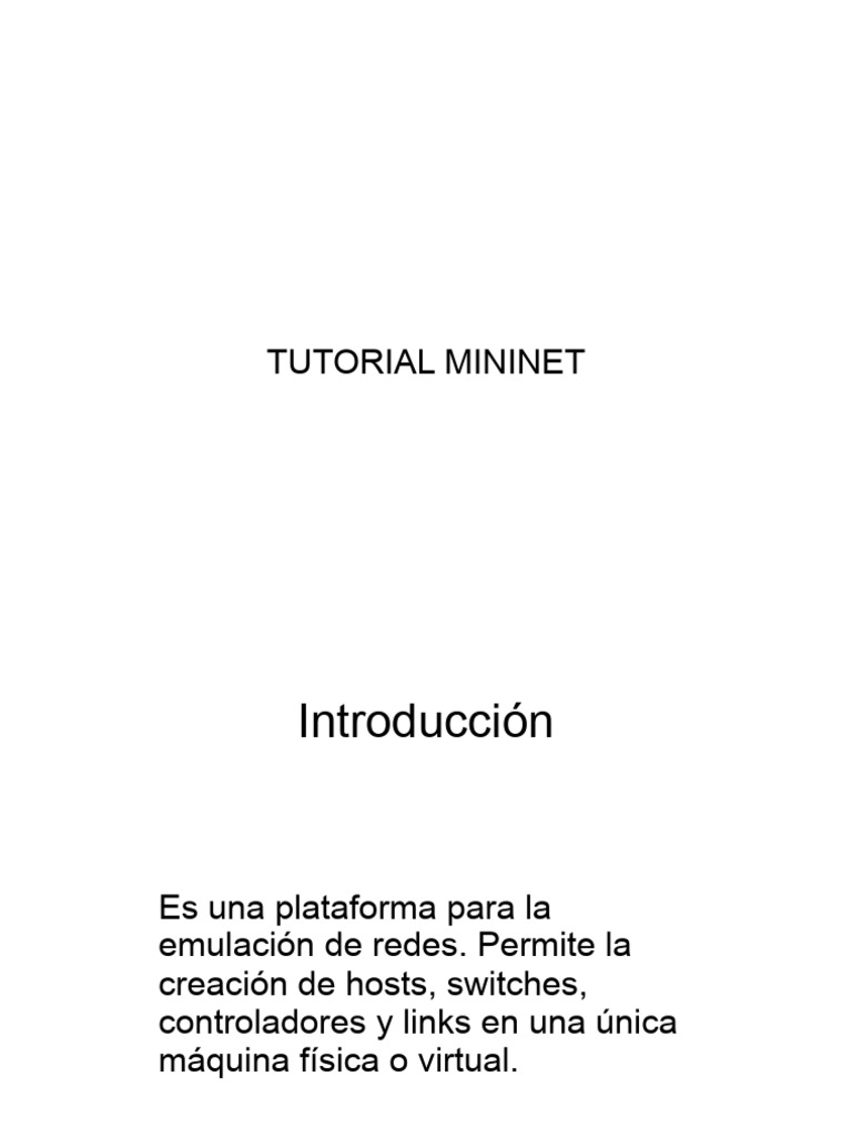 Tutorial Mininet | Descargar gratis PDF | Topología de la red | Informática
