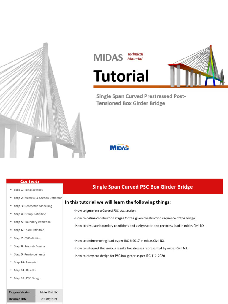 Psc Box Girder Civil Nx 1 Download Free Pdf Bridge Concrete