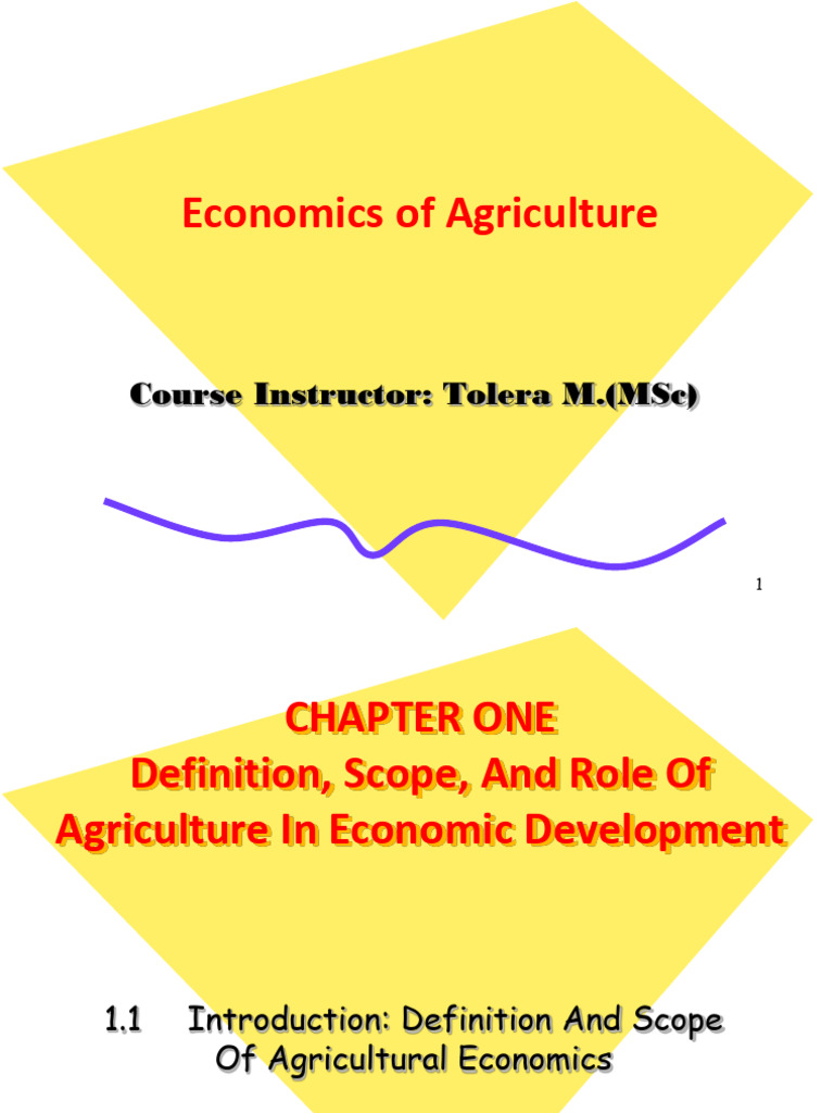Agricultural Economics CH 1 | PDF | Economics | Macroeconomics