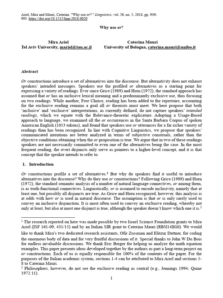 Why_use_or | PDF | Linguistics | Semiotics