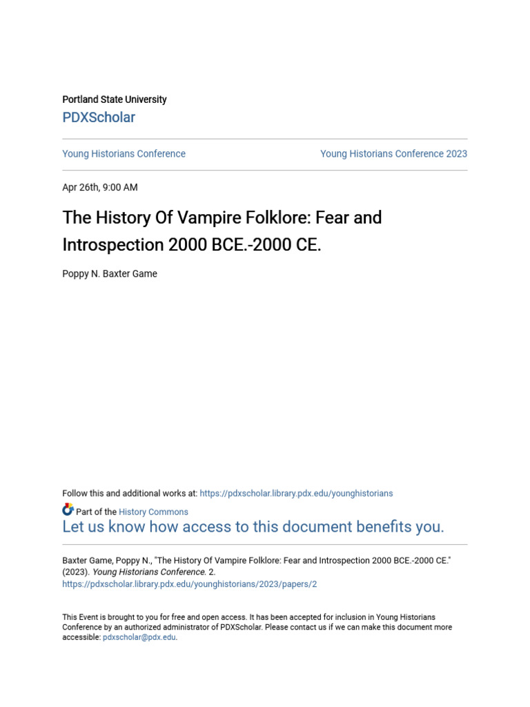 The History of Vampire Folklore_ Fear and Introspection 2000 BCE ...