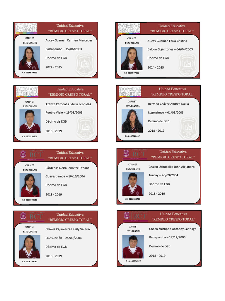 Carnets Estudiantil 2024 - 2025 | PDF