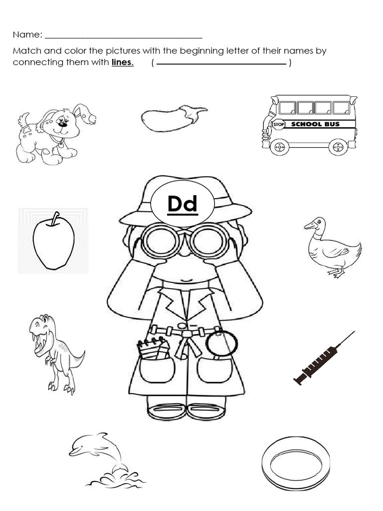 6 Identifying Pictures That Start With Letter D | PDF