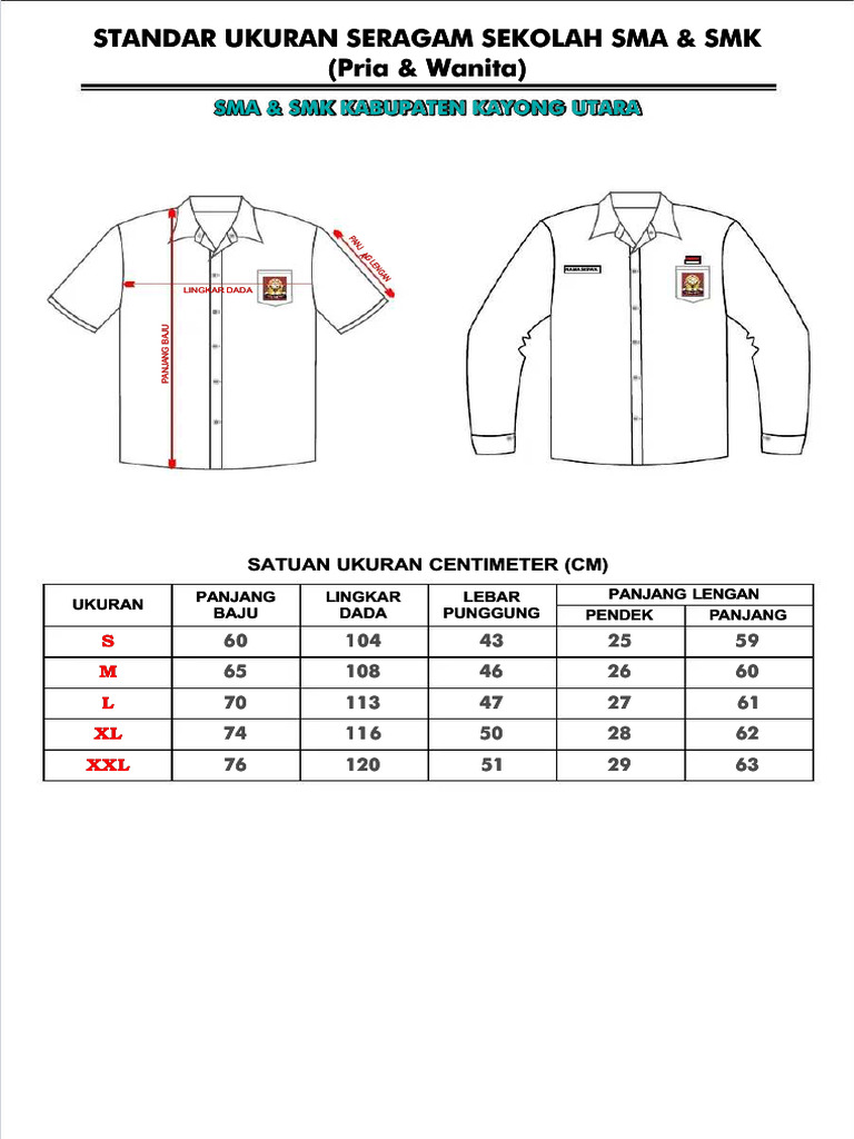 PDF Standar Ukuran Seragam Sekolahpdf - Compress | PDF