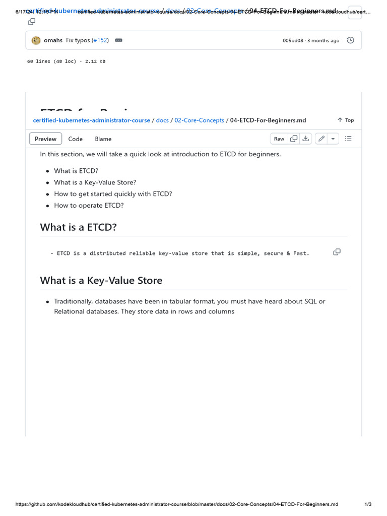 ETCD For Beginners: What Is A ETCD? | PDF | Software Engineering | Information Technology