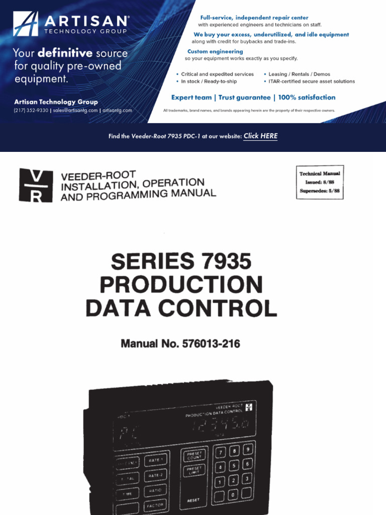 Veeder Root 7935 PDC 1 Manual 2015219153032 | PDF | Business Process | Business