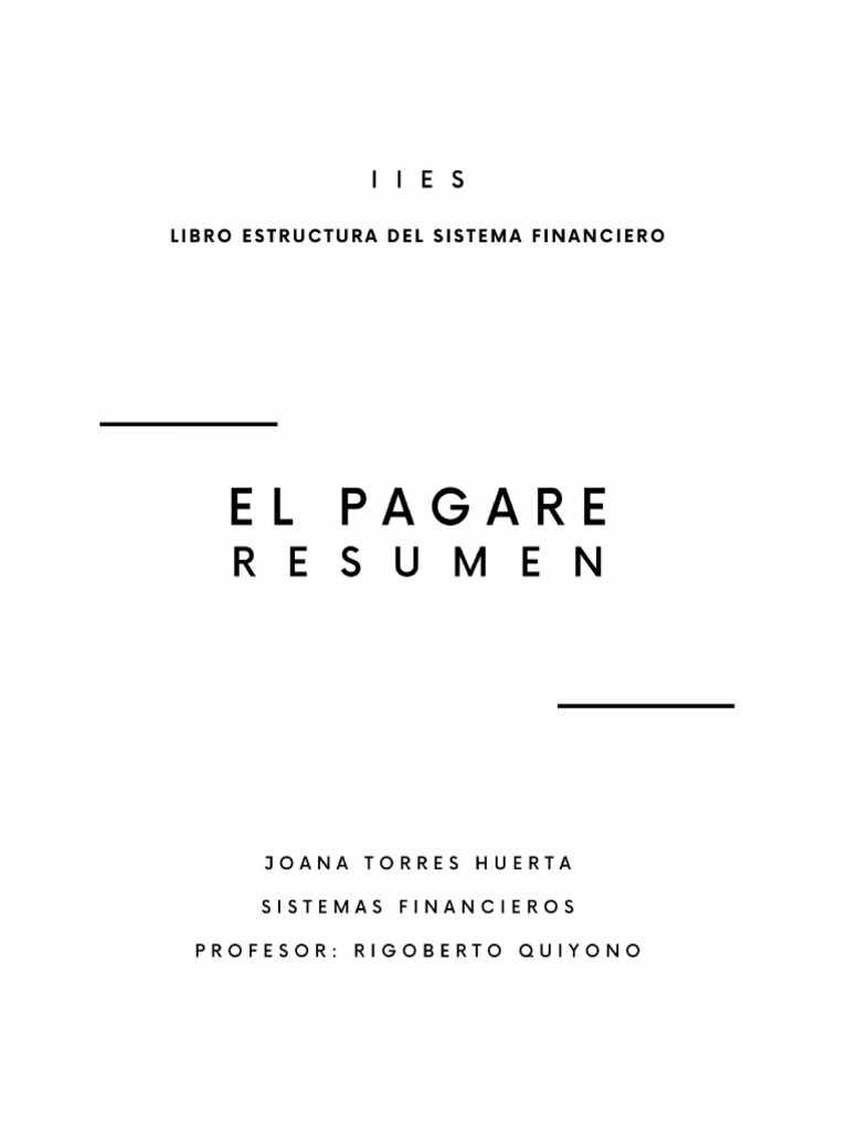 Resumen-el pagare | PDF | Pagaré